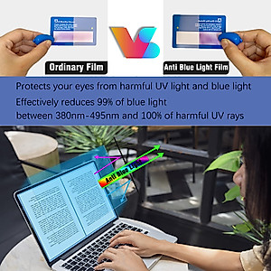 2 Pack Anti Blue Light Screen Protector for LG Gram 17 17Z90S/17Z90Q/17ZB90R/17Z90R & LG UltraPC 17U70P/17U70Q Laptop (17 inch),-Blocking Blue Light-Anti Glare Anti Fingerprint Shield
