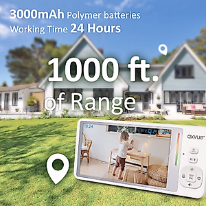 Video Baby Monitor,1080P Full HD Ultra clear image quality,5.5" IPS Screen Monitor,Pan Tilt Camera,Range up to 1000ft,22h Battery Life, 2-Way Talk,Split Screen,Night Vision,Temperature Monitor,No WiFi