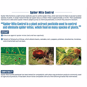 Growers Trust Spider Mite Killer Non-Toxic, Biodegradable - Natural Pesticide -Organic Ingredients- Earth Friendly Pest Control- Solution Makes 1 Gallon RTU