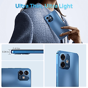 Ulefone Note 16 Pro Unlocked Cell Phones, Up to 16+128GB Smartphone, 50MP+2MP+8MP, Android 13, 6.52” Display, 4400mAh, NFC, Fingerprint/Face Unlocked, 4G Dual SIM Cellphones | Blue