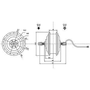 36V 250W 6.3" Threaded Brushless Gear Rear Hub Motor for 20"-28" Wheel, Rotary Freewheel Electric Bike Kit Conversion Kit Hub Cycling Engine GDAE10 for Ebike Electric Bicycle Motorbike Mountain Bike