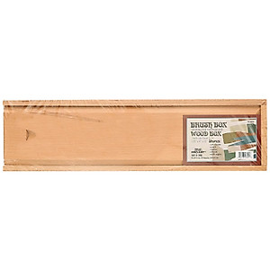 PRO ART Paint Brush Box, 15-inch x 4-inch x 1-1/4-inch, Natural