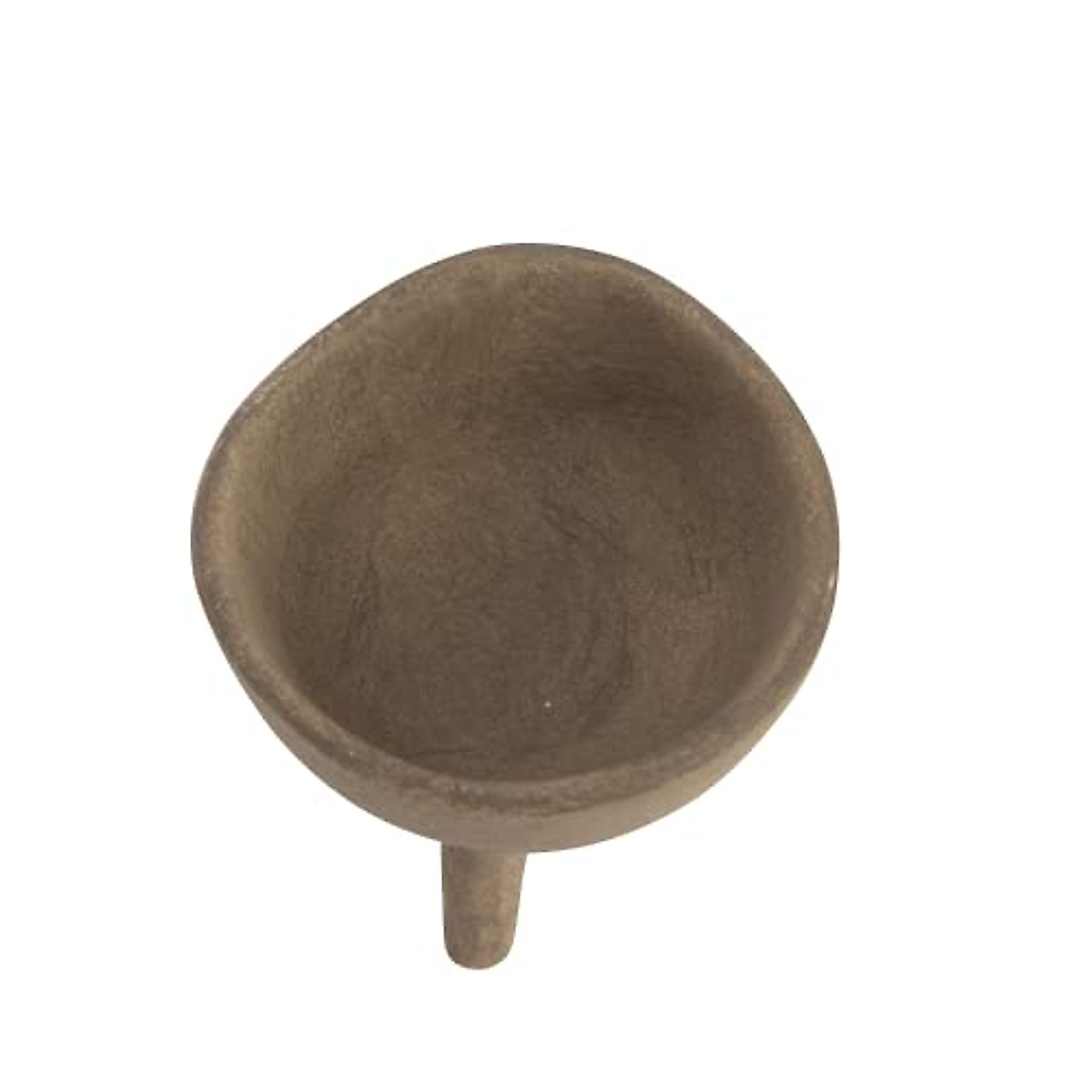 Creative Co-Op Boho Terracotta Footed Planter, Distressed Cream