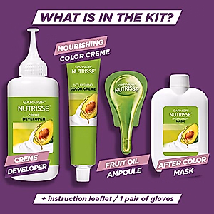 Garnier Hair Color Nutrisse Ultra Color Nourishing Creme, DN1 Light Cool Denim (Blue Orchid) Permanent Hair Dye, 2 Count (Packaging May Vary)