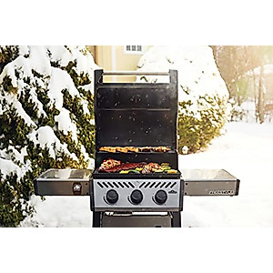 Napoleon Freestyle 365 Propane Gas BBQ Grill - F365DPGT - Barbecue Gas Cart, With 3 Burners, Folding Side Shelves, Instant Failsafe Ignition, Porcelain Coated Cast Iron Cooking Grids