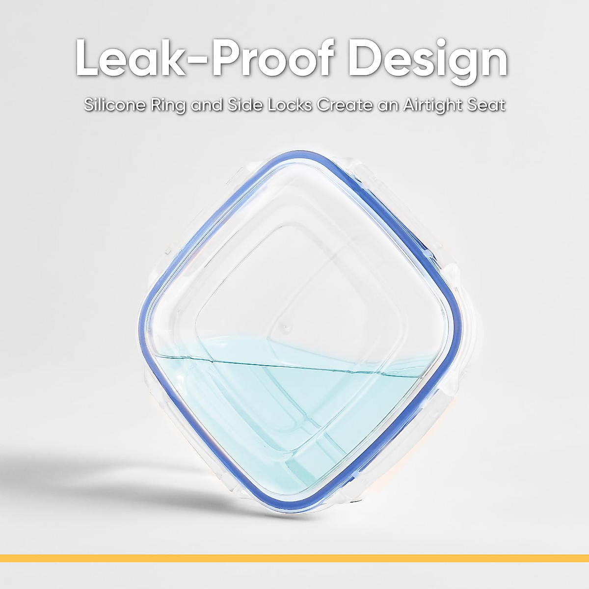 Superio Airtight Food Storage Containers with Leakproof Lids (4 Pack)- 10 Cup, 80 Oz- BPA Free Sealed Containers- Microwave, Dishwasher and Freezer Safe (2.5 Quart)