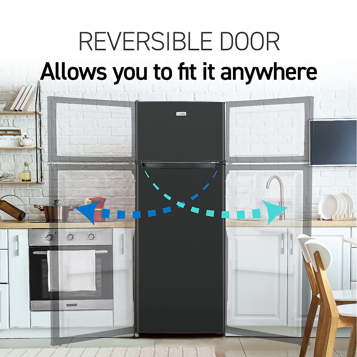 Commercial Cool CCR77LBB 7.7 Cu. Ft Freezer Refrigerator, Black