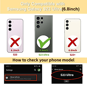 Coralogo for Samsung Galaxy S23 Ultra Case Butterfly for Women Girls Girly Pretty Phone Cases Cute Black and Gold Plating Butterflies Design with Screen Aesthetic Cover for S23 Ultra 2023 6.8''