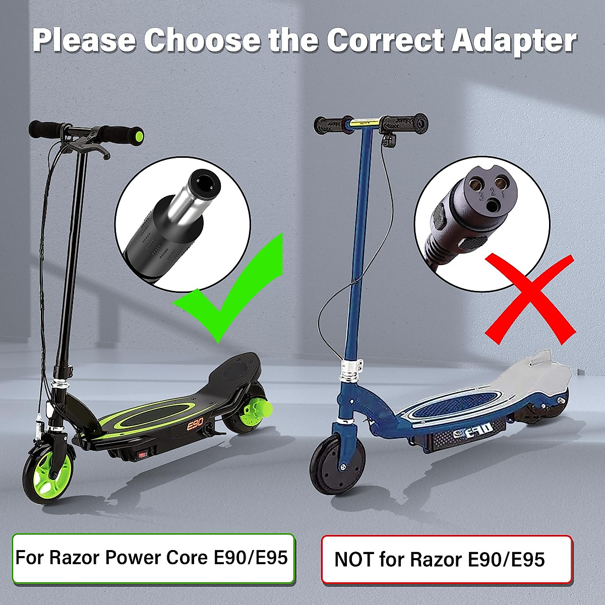 UL Listed 12V Charger for Razor Power Core E90 90 E95 95 Power Supply Compatible with XLR8R Electric Scream Machine Replacement for ePunk AC DC Adapter 6.0FT Extra Long Power Cord Adaptor