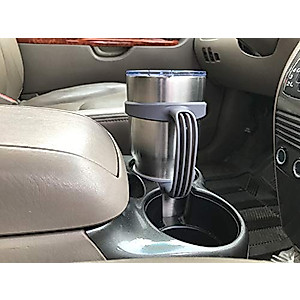 STRATA CUPS 30 oz Tumbler Handle - Available For 30 oz YETI Tumbler, OZARK TRAIL Tumbler, Rambler Tumbler- BPA free (Gray)
