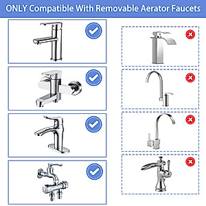 Happyreise Brass Faucet to Garden Hose Adapter with Aerator,Sink Faucet Adapter to Garden Hose for Bathroom Kitchen,3/4" GHT thread Chrome