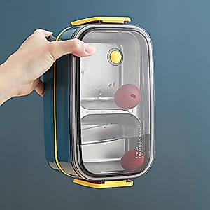 Aroplor Stainless Steel 2 Layer Bento Box Adult Lunch Box Portable Lunch Box Container-Salad Lunch Containers for Adults Japanese Leakproof Lunch Box Divided Food Meal Storage Containers Set