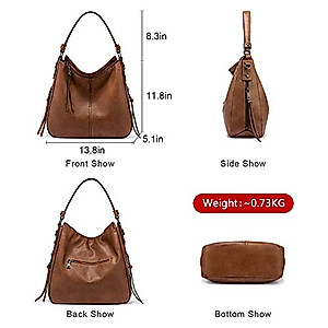 Realer Hobo Handbags Bags Purses for Women Leather Purses and Handbags Pocketbooks Large Crossbody Shoulder Tote Bags