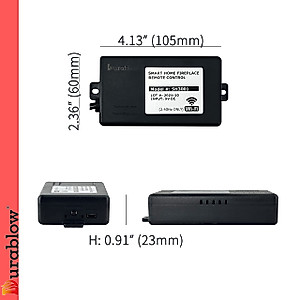 Durablow SH3001 Gas Fireplace WiFi Smart Home Remote Control for Millivolt Valve IPI, Compatible with Alexa, Google Home, Samsung SmartThings, Siri (WiFi, Plastic Case) New