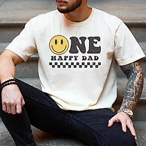 One Happy Dude 1st Birthday Matching Family Outfits for Baby Girls and Mom and Dad Natural Shirt 18 Months