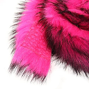 Shaggy Faux Fur Roll - Acrylic Fabric 3" X 70" Inches (7.5 cm X 180 cm) Rolls of Fur - Artificial Fur Like Material - Use Fur Pieces for Crafts, DIY, Costume Design, Decoration (Hot Pink)