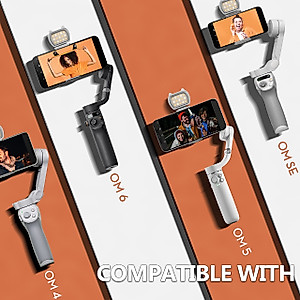 STARTRC OM Fill Light for DJI OSMO Mobile 6/OM 5/OM SE/OM4 SE/Insta360 Flow,Magnetic Fill Light Compatible with DJI Osmo Gimbal Stabilizer Accessories