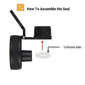 DRINCO Stainless Steel Water Bottle Spout Lid Seal Gasket Replacement (3-pack)