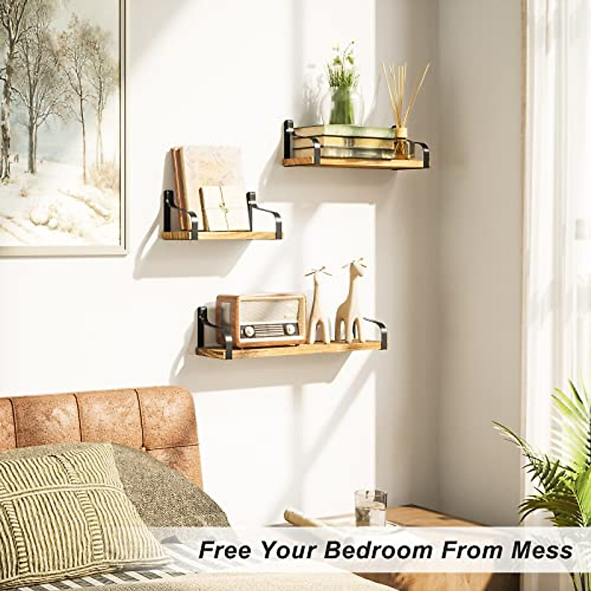 Love-KANKEI Floating Shelves Bundle（Contains 2 Items）