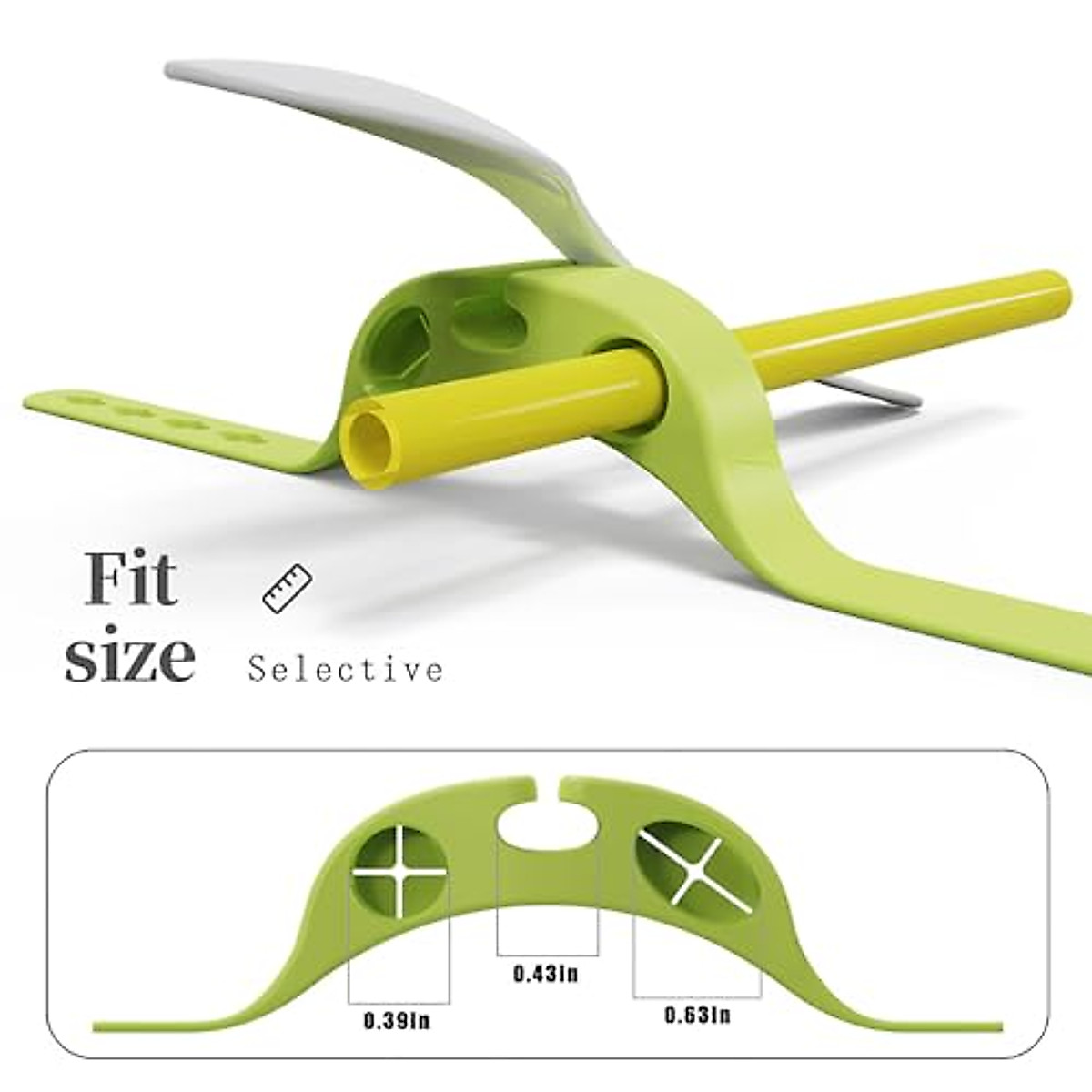 NEOHANA 6 Pack Mason Jar Spoon Straw Holder White Silicone Adjustable Hanging Scoop Ring for Overnight Oats Container Round and Square Glass Jars