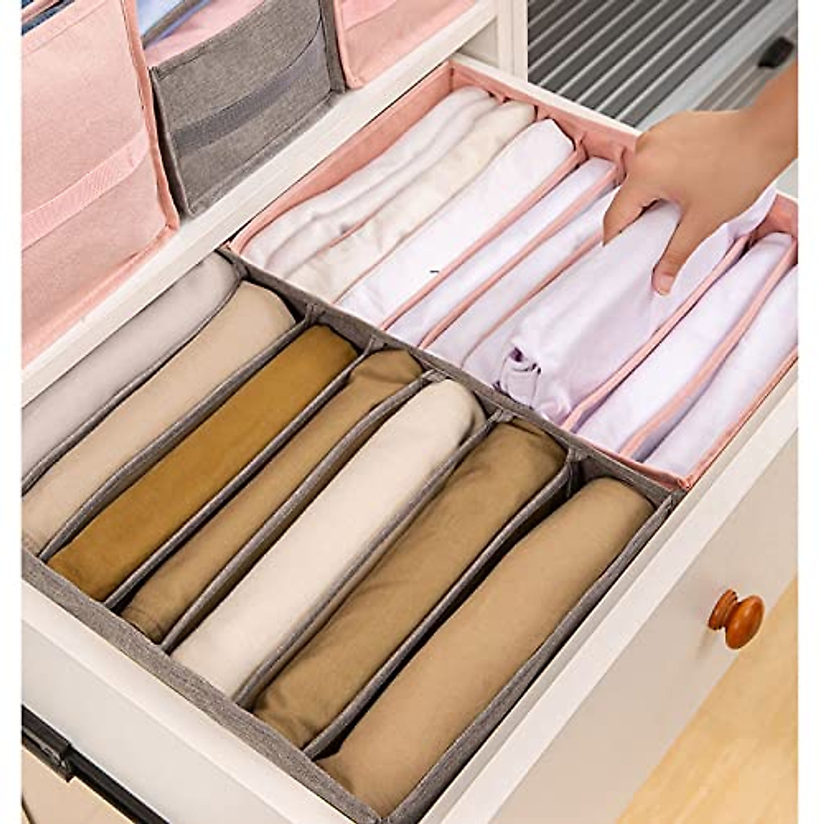 PINK - Shirt Organizer Clothing Storage Drawer Storage