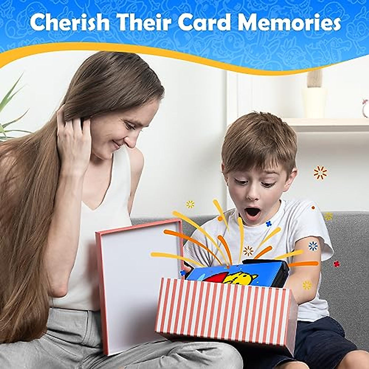 Card Binder For Pokemon Cards with 400 Sleeves, Ultra 4 Pocket Trading Card Binder Holder For Pokemon Card, TCG, CCG, MTG, YuGiOh, Baseball, Gifts For Boys And Girls