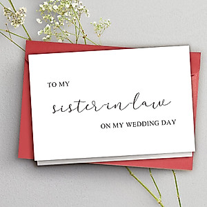 Bablira To My Sister In Law On my Wedding Day Card, Sister In Law Wedding Card, Thank You Card