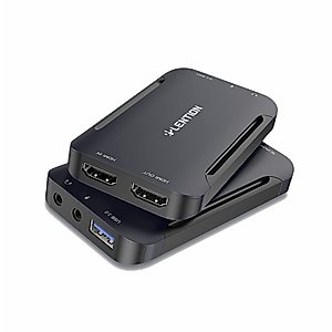 LENTION USB 3.0 HDMI Video Capture Card,1080p60 HD Video Streaming and Game Capturing, HDMI Passthrough, Work with OBS, Xbox, PS4, Switch for Live Broadcast, Gaming, and Recording(V90,Black)