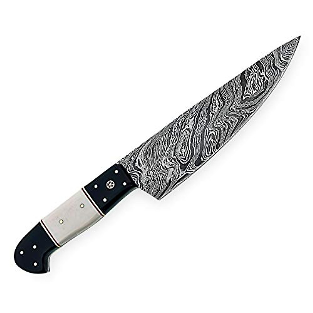 Professional Handmade Chef kitchen Knife 12 Inch Genuine Damascus Kitchen Cutlery Knife Damascus Steel Cutting Vegetable Meat Cleaver Kitchen Damascus Chef Knife, Great Gift CHF-29