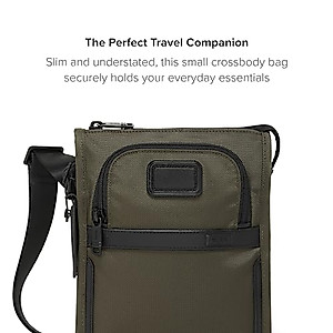 TUMI Alpha Pocket Bag - Women's & Men's Everyday Crossbody Bag - Includes Adjustable Shoulder Strap - For Business & Travel - Olive Night