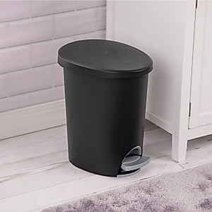 Sterilite 2.6 Gal./9.8 L Ultra StepOn Wastebaskets, 2.6 Gallon, Black