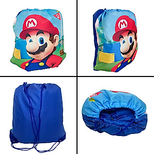 Super Mario Kids Soft Lightweight 2 Piece Sleeping/Slumber Bag and Sling Bag Set, 46"(L) X 26"(W), (Official Licensed Nintendo Product) by Franco