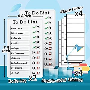 2 Pieces Chore Chart for Adults to do List My Chores Checklist Task Board Sliding Routine Chart for Kids Rv Reminder