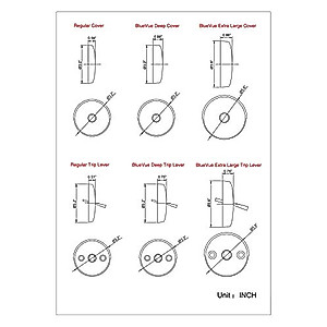 BlueVue 3-5/8"" Overflow Gasket Kit with Overflow Cover for Stopping Tub Leaks, Chrome