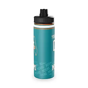 ANTKING Miami Tumbler Travel Mug Coffee Cup Custom Name Number for Men Gifts Women Youth