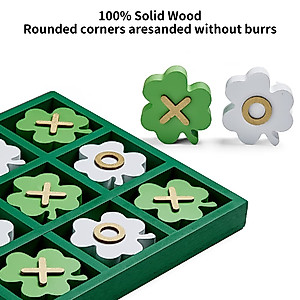 Heart Carpenter St Patrick's TicTacToe Game for Kids and Family Board Games 3D Travel of Living Room Decor and Coffee Top Table Games Decor Family Games Night Classic Board TicTacToe