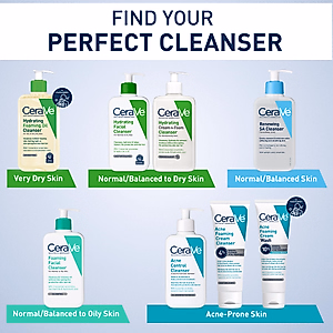 CeraVe Hydrating Foaming Oil Cleanser, Moisturizing Oil Cleanser for Face & Body, Squalane Oil + Hyaluronic Acid + Ceramides, For Dry to Very Dry Skin, Fragrance Free & Residue Free, 19 FL Oz