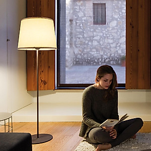 Lamp Shades Set of 2, 11"x 13"x 10" Large Beige Lampshades, Drum Lampshade for Table Lamps Floor Lamp, Natural Linen Fabric Replacement Lamp Shade, Hand Crafted Medium Lampshade, Easy Assembly