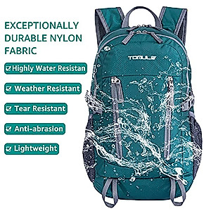TOMULE 25L Small Hiking Backpack Travel Daypack for 3 Years+, Water Resistant Packable Camping Bike Backpack for Women Men