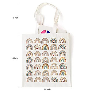Inspiring gifts for Women, Rainbow Bags for Girls, Boho Rainbow Tote Bag for Her Teeny, Rainbow Wall, Daughter Granddaughter Birthday Gifts- Travel Pouch Gift for Her