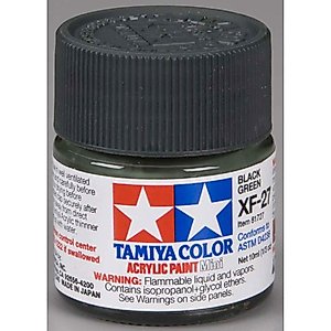 TAMIYA Acrylic Mini XF27 Black Green TAM81727 Plastics Paint Acrylic