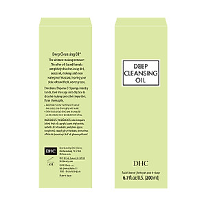 DHC Deep Cleansing Oil and Lip Cream, Facial Cleansing Oil, Makeup Remover, Hydrating, Moisturizing, Soothing, Set, Fragrance and Colorant Free, Ideal for all skin types, 6.7 fl. oz. and 0.05 oz.