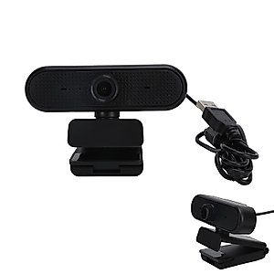 YYOYY 1080P Webcam with Builtin Microphon, HD USB Computer Camera for Home and Office, Manual Focus Webcam Plug and Play for Online Conference Video Calling and Live Streaming