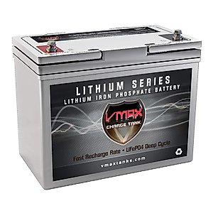 VMAX LFP22-1255 Lithium 22NF Battery LiFePO4 704Wh 12V 55AH w/BMS Deep Cycle Li-Iron Battery Ideal for Off-Grid Solar Panel Charge Wind Energy 9" L x 5.5" W x 8.2" H