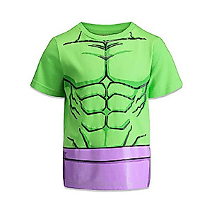 Marvel Captain America Black Panther Iron Man Hulk Toddler Boys Short Sleeve T-Shirt 4T