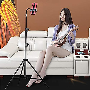 PIXEL Cell Tripod for iPhone Phone Tripod 80 inch Adjustable Phone Video Camera Video Recording Vlogging/Streaming/Photography Rotatable Live Video Stand Compatible with Most Mobile Phones