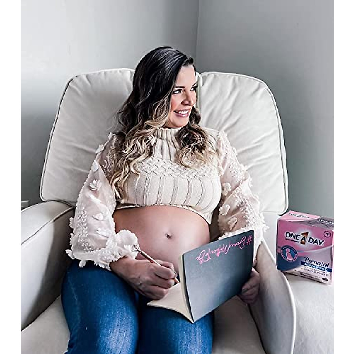 ONE A DAY Women’s Prenatal Advanced Complete Multivitamin with Brain Support* with Choline, Folic Acid, Omega-3 DHA & Iron for Pre, During & Post Pregnancy, 60+60 Ct (120 Total) (Packaging May Vary)