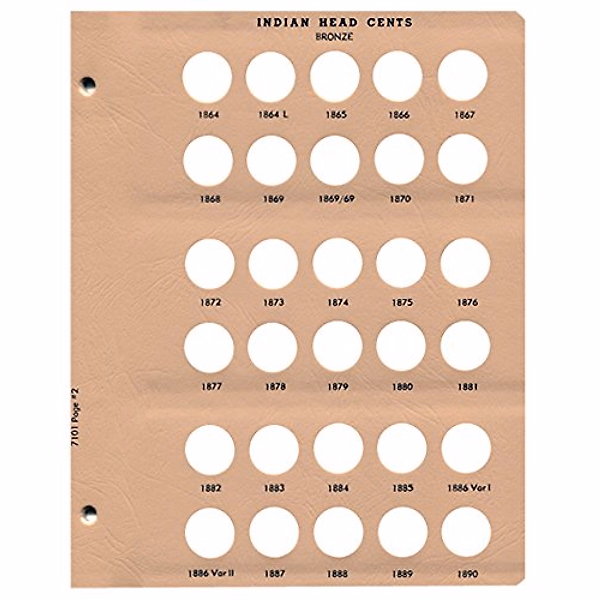 Dansco US Flying Eagle and Indian Head Cent Coin Album 1857 - 1909 #7101