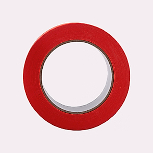 Lichamp Wide Red Painters Tape 2 inches, 1pc Medium Adhesive Red Masking Tape, 1.95 inches x 55 Yards