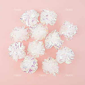 AUEAR, 20 Pack Dye Free Crinkle Balls 2" Mylar Crinkle Balls Sounds Shiny Kitty Glitter Balls for Cats